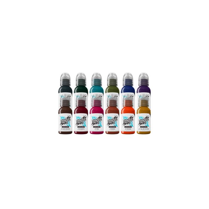 World Famous Limitless Tattoo Ink - Jay Freestyle Set - 12x 30 ml